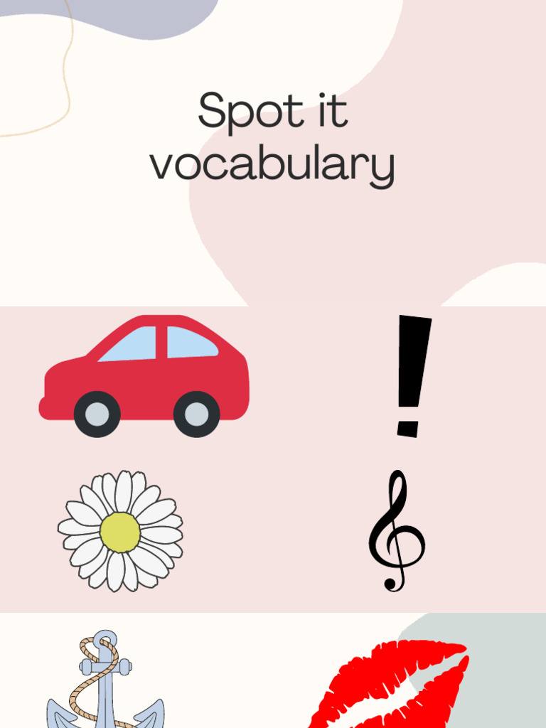 Spot It Vocabulary | PDF