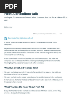 21 Behavior-Based Safety Talks | PDF | Occupational Safety And Health ...