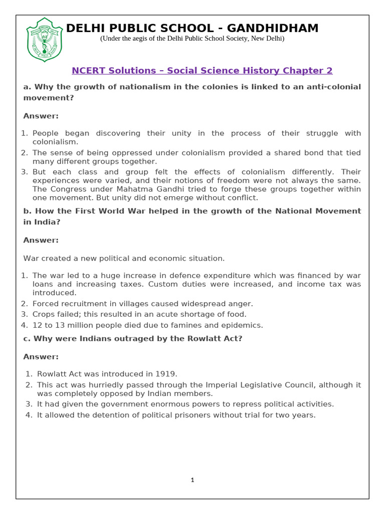 Nationalism in India | PDF | Mahatma Gandhi