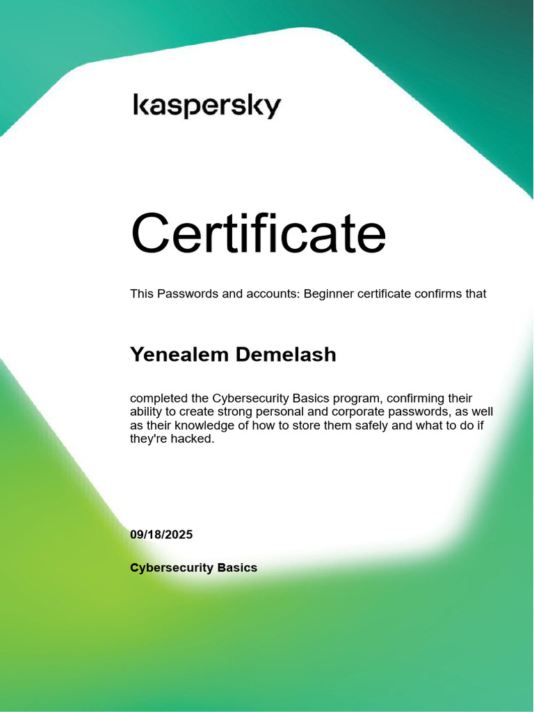 Certificate Yenealem - Demelash@wegagenbanksc - Com.et PASSWORD | PDF