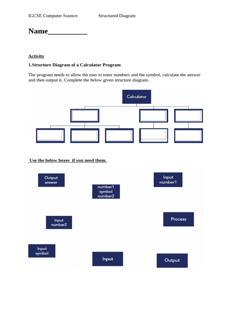 IGCSE Computer Science Structure Diagrams | PDF