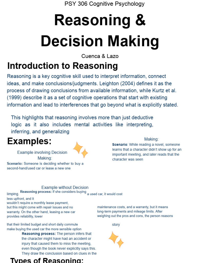 Understanding Reasoning and Decision Making | PDF | Deductive Reasoning ...
