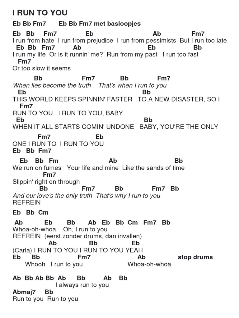 I Run To You | PDF