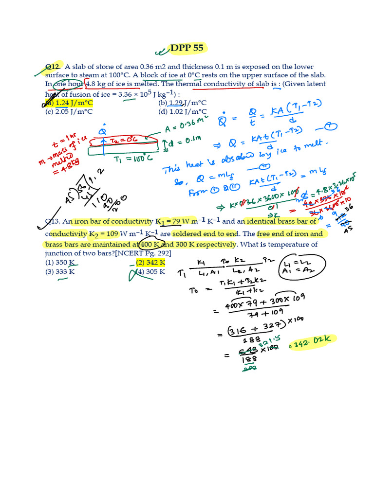 10 Qs Series - 16th October | PDF | Heat | Temperature