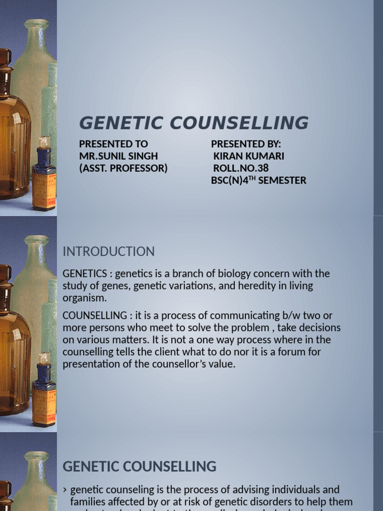 Kirank Genetic Counselling | PDF | Genetic Counseling | Genetic Disorder