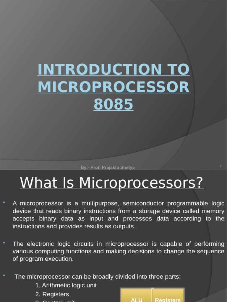 Chap1 Microprocessor | PDF | Central Processing Unit | Input/Output