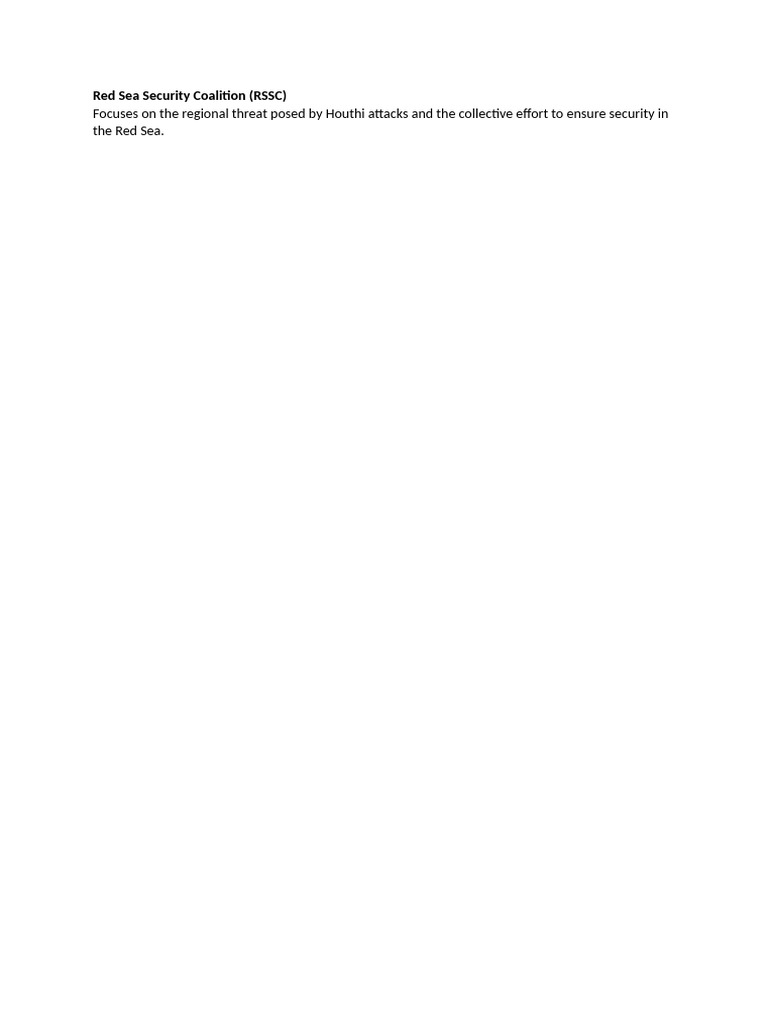 Red Sea Security Coalition | PDF