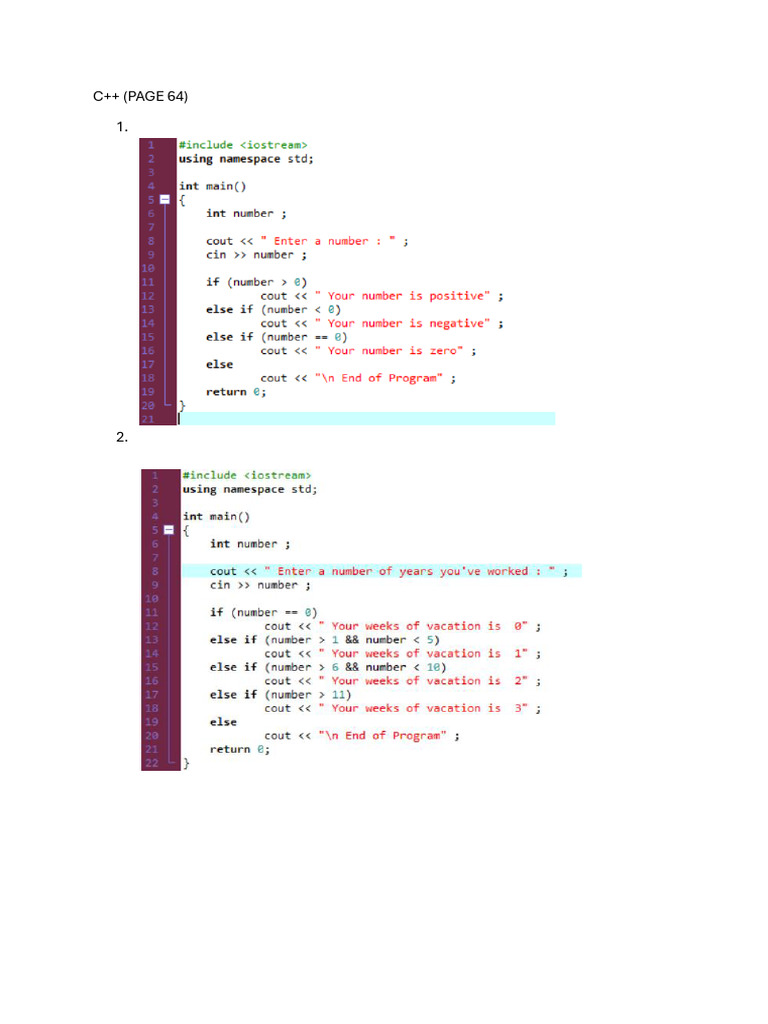 C++ Made Easy (Page 64 & 65) | PDF