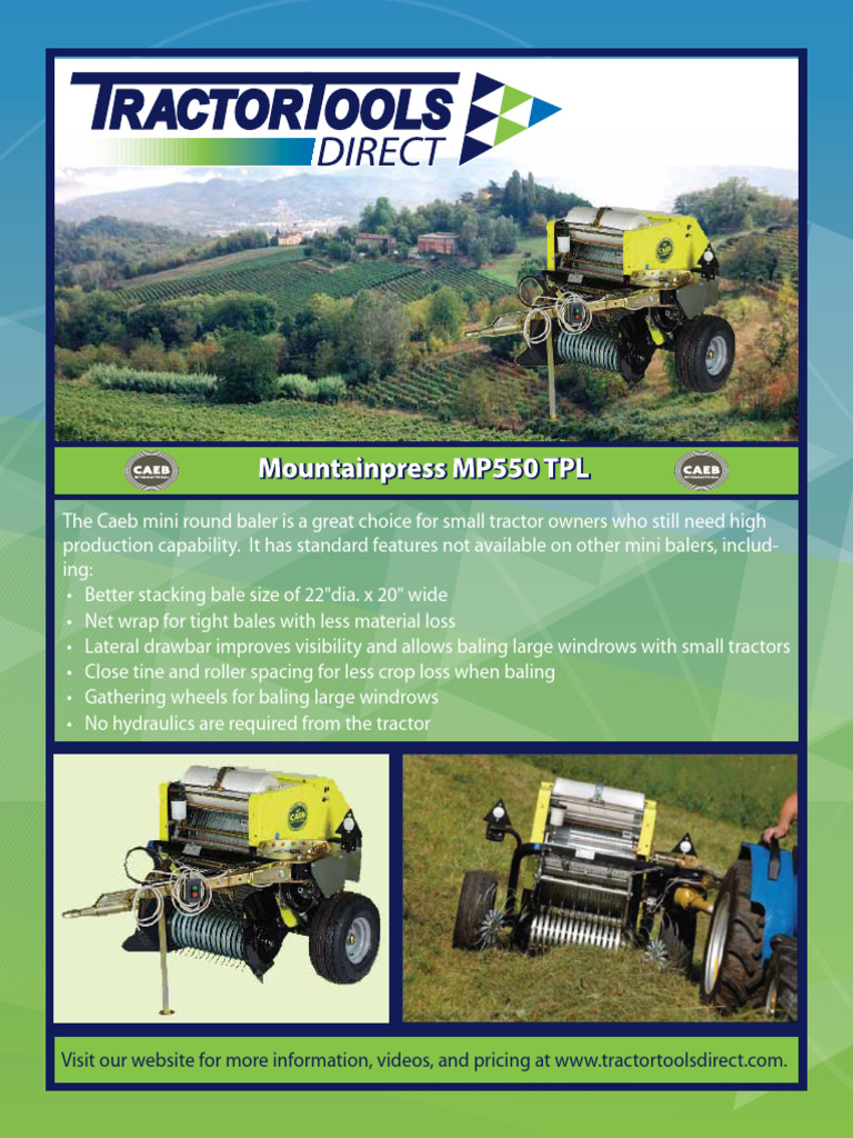 Caeb Mini Round Baler Features & Benefits | PDF