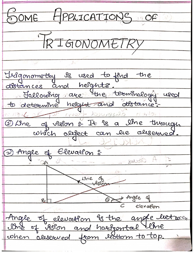 Some Applications of Trigonometry | PDF