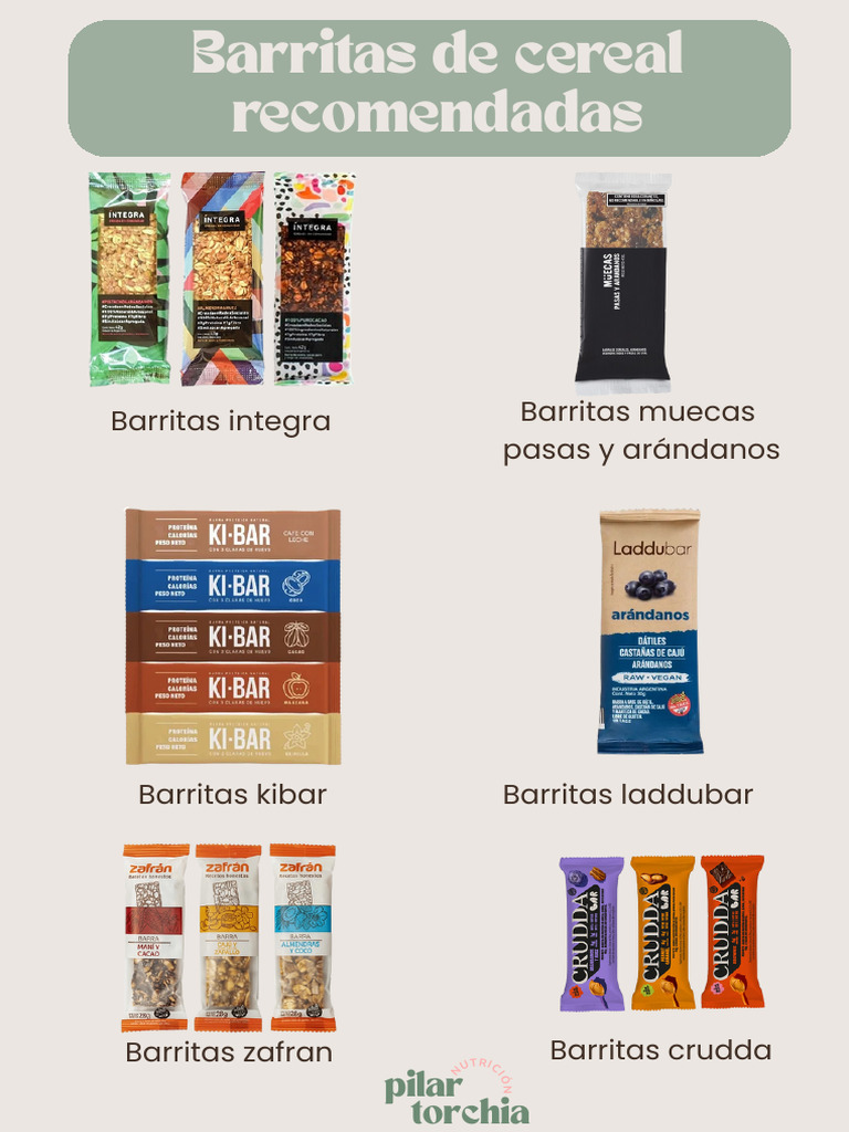 Barritas de Cereal Recomendadas | PDF