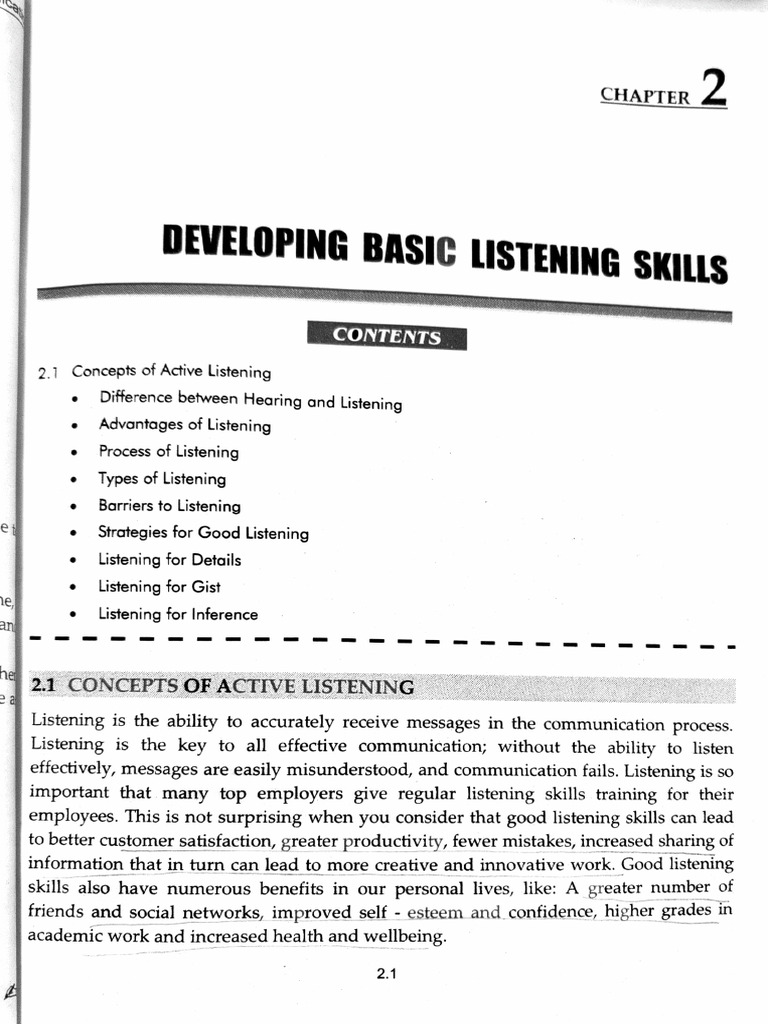 Active Listening Skills Explained | PDF | Communication | Nonverbal ...