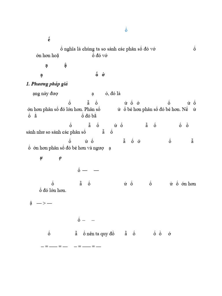 1) So Sanh Phan So Lop 5 Va Cach Giai | PDF