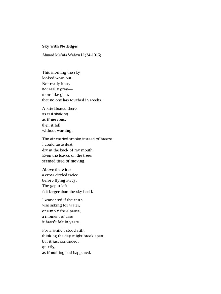 Poem Ahmad Muafa | PDF