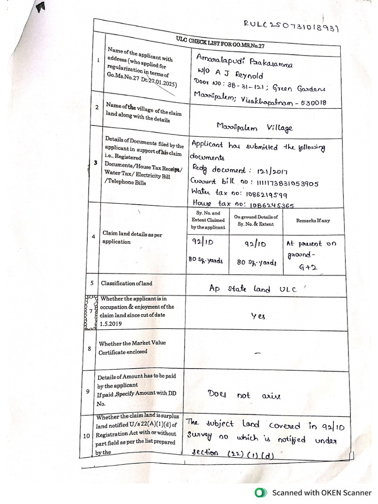 Ulc Check List | PDF