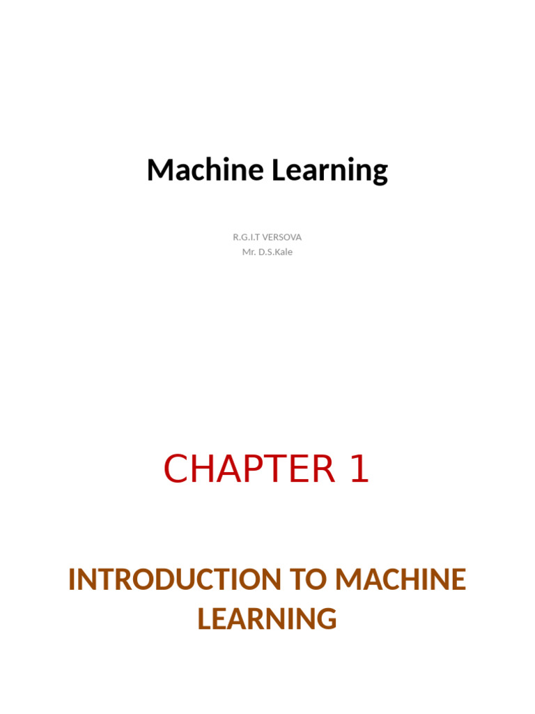 11.introduction M. L | PDF | Machine Learning | Statistical Classification