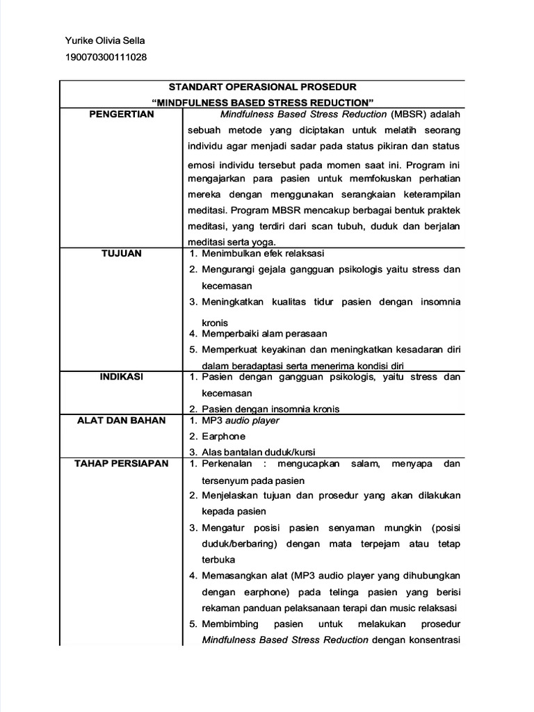 Sop MF Contoh | PDF