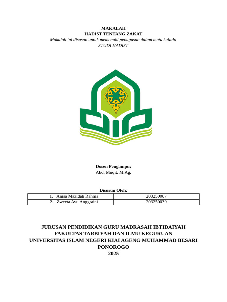 Hadist Zakat: Kewajiban dan Ancaman | PDF