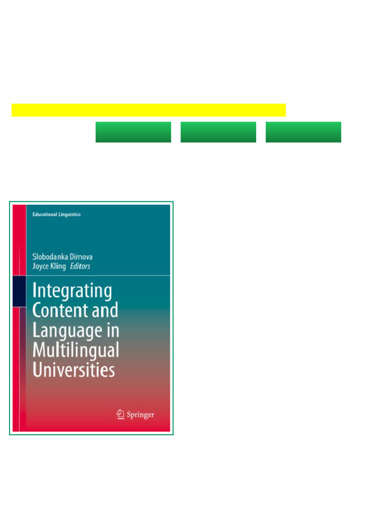 Integrating Content and Language in Multilingual Universities ...