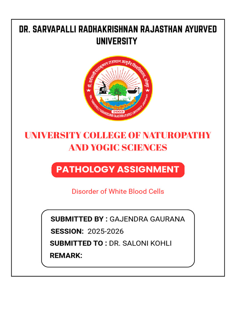 Disorder of White Blood Cells - 20251110 - 114219 - 0000 | PDF