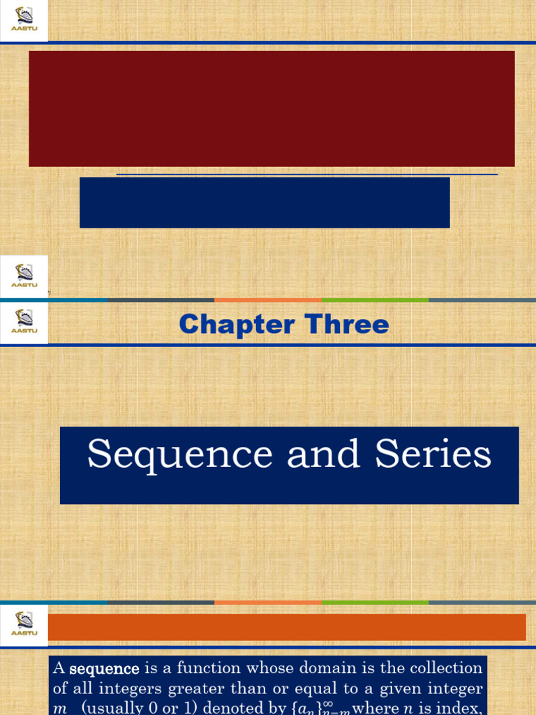 Chapter3-Sequence and Series Habtamu | PDF | Sequence | Limit (Mathematics)