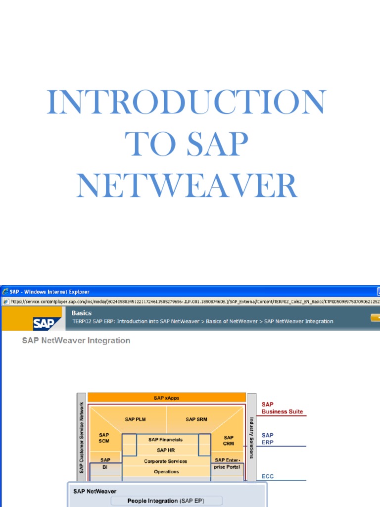 Module 1 Intro To SAP NetWeaver | PDF | Sap Se | Application Server