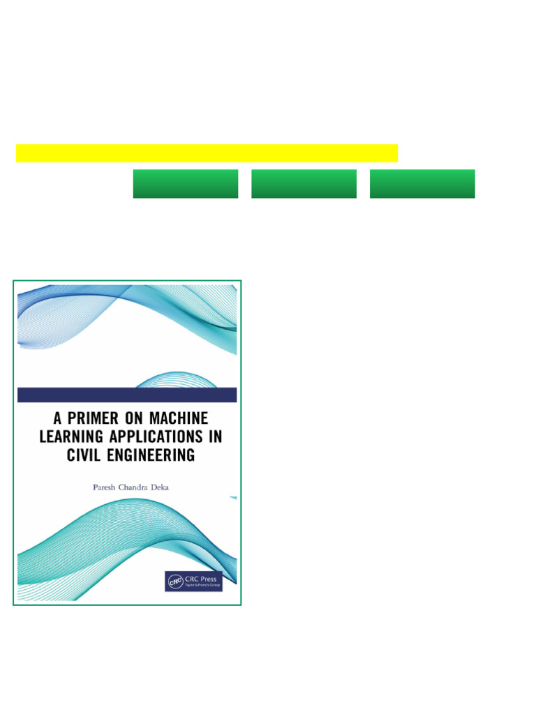 Primer on Machine Learning Applications in Civil Engineering A updated ...