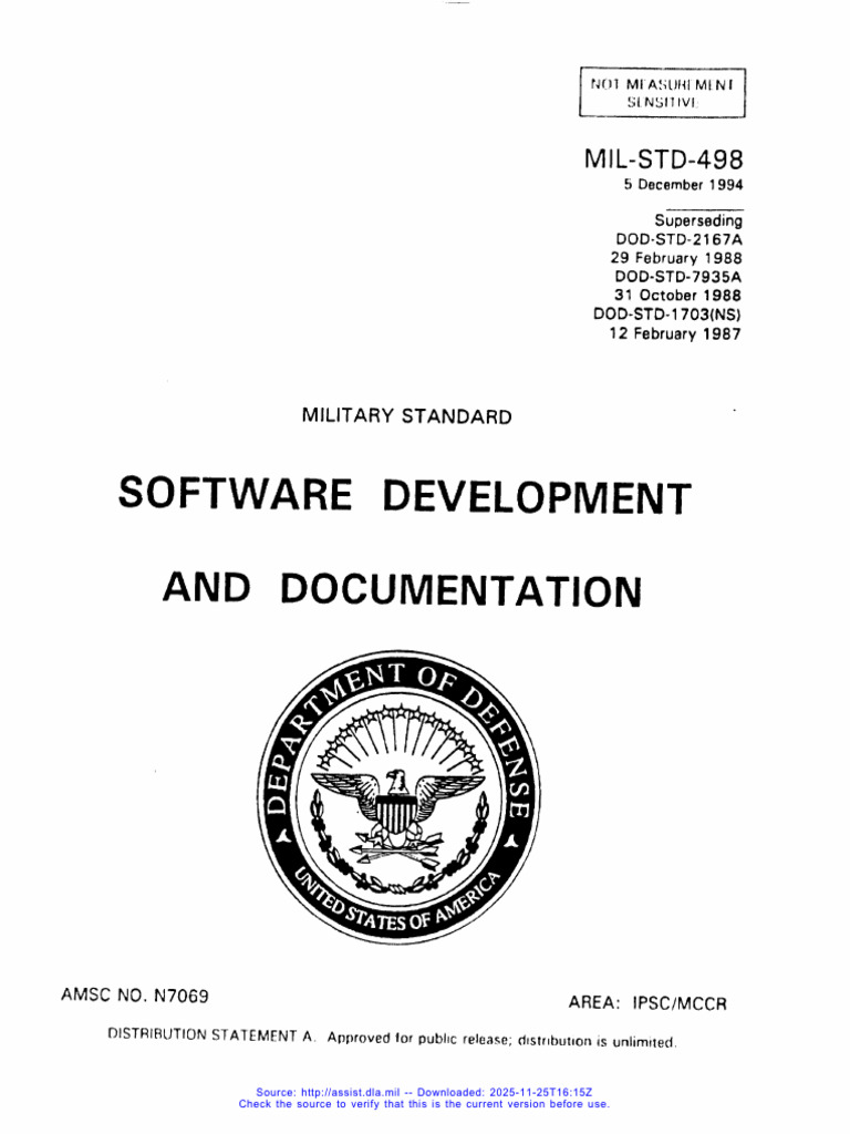 Military Software Development Standard | PDF | System | Databases