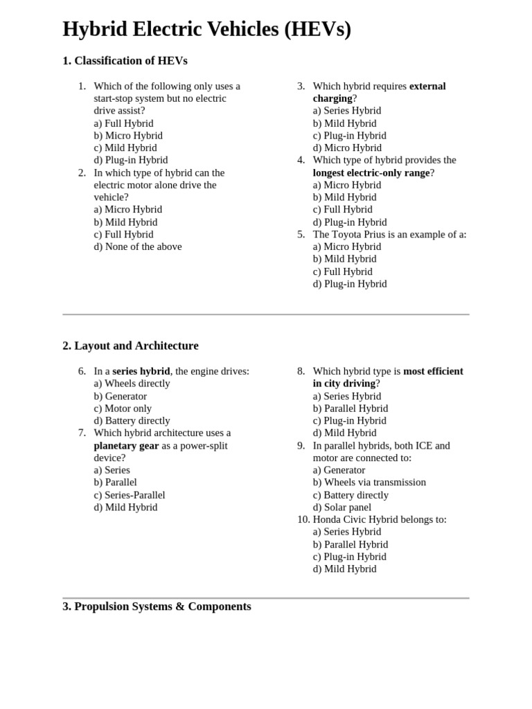 Understanding Hybrid Electric Vehicles | PDF | Hybrid Electric Vehicle ...