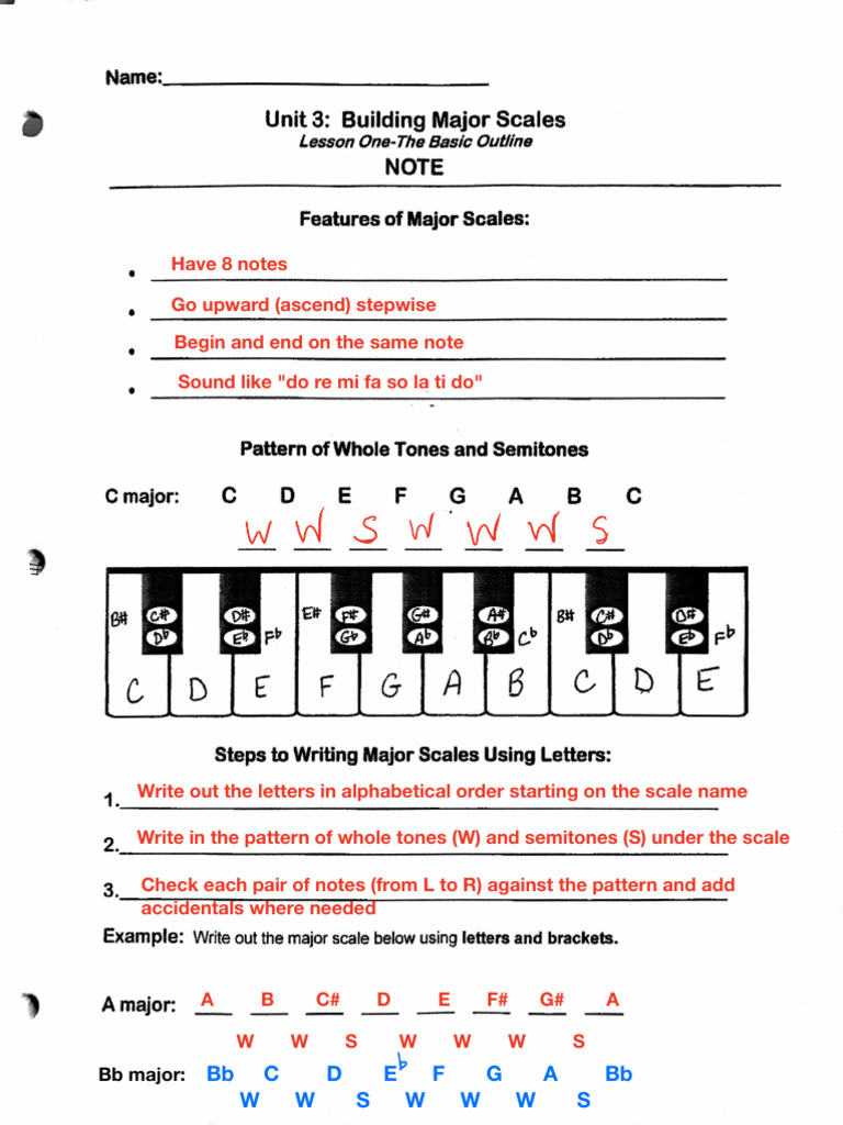 Building Major Scales-Note | PDF