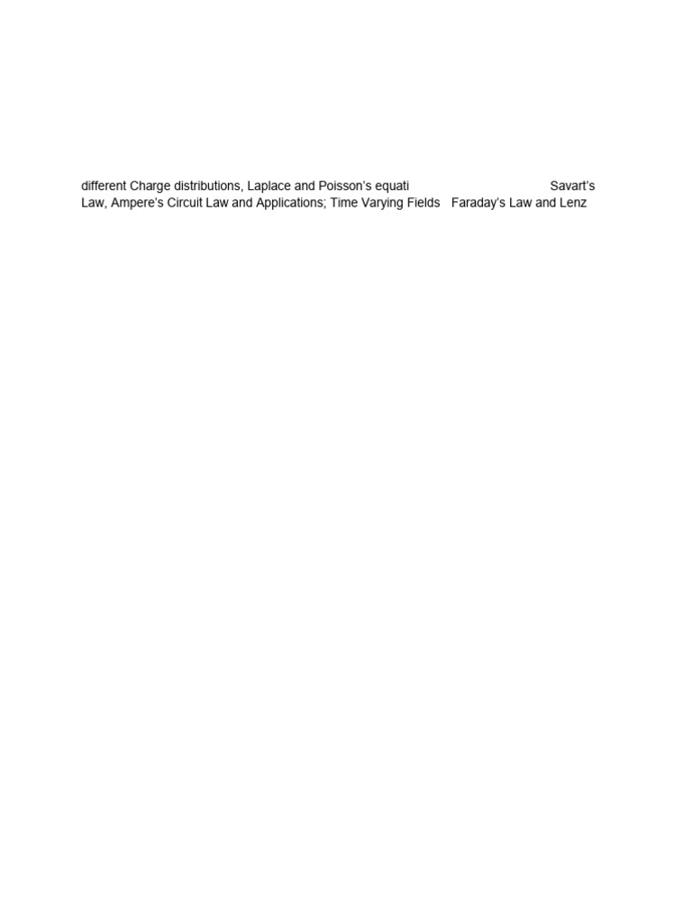 Engineering Electromagnetics Syllabus | PDF | Transmission Line ...