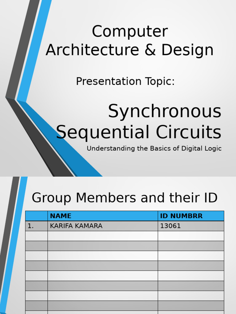 Synchronous Sequential Circuit Presentation | PDF | Computer Engineering | Telecommunications ...