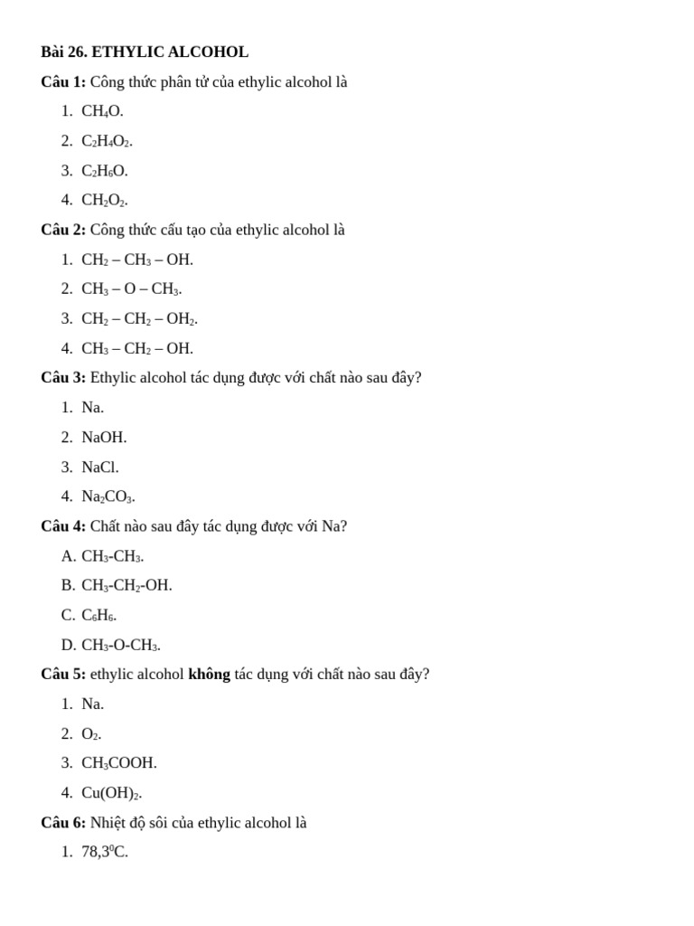 Bài 26. ANCOL | PDF
