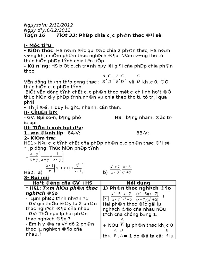 Dai So 8 Tuan 17 | PDF