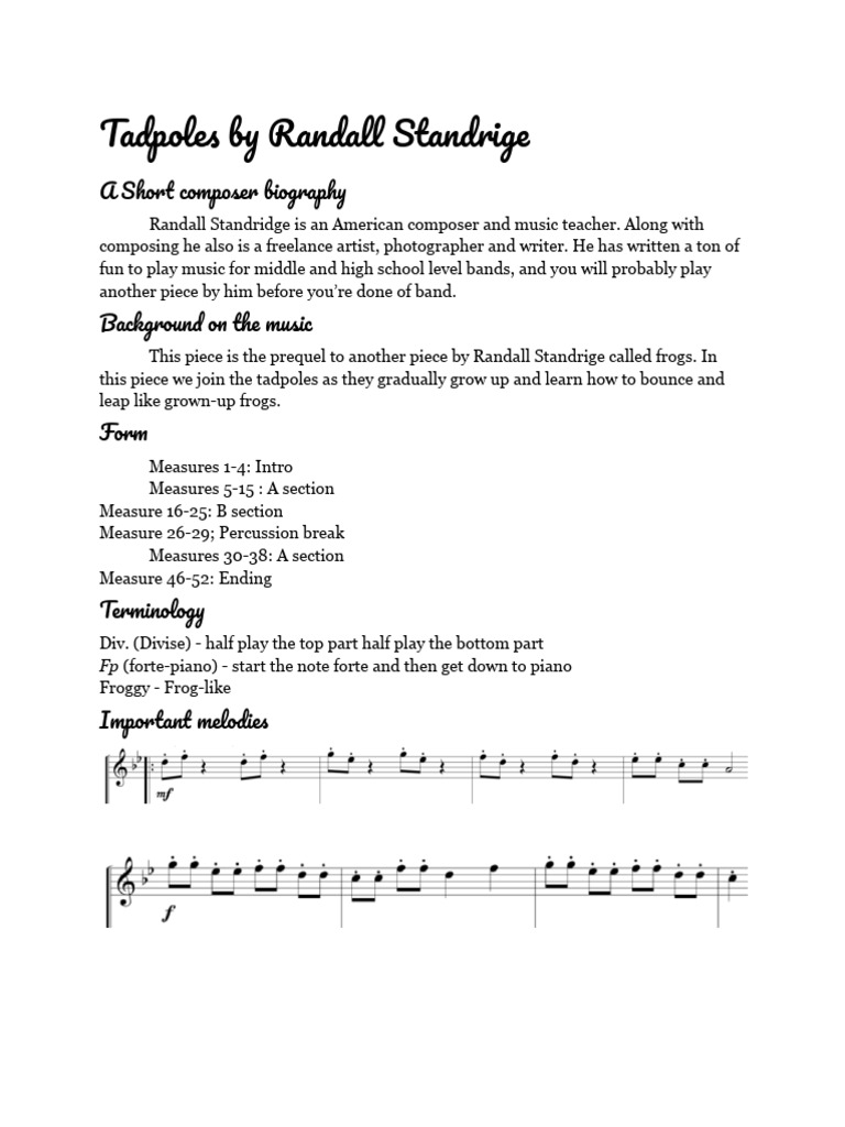 Tadpoles Worksheet | PDF