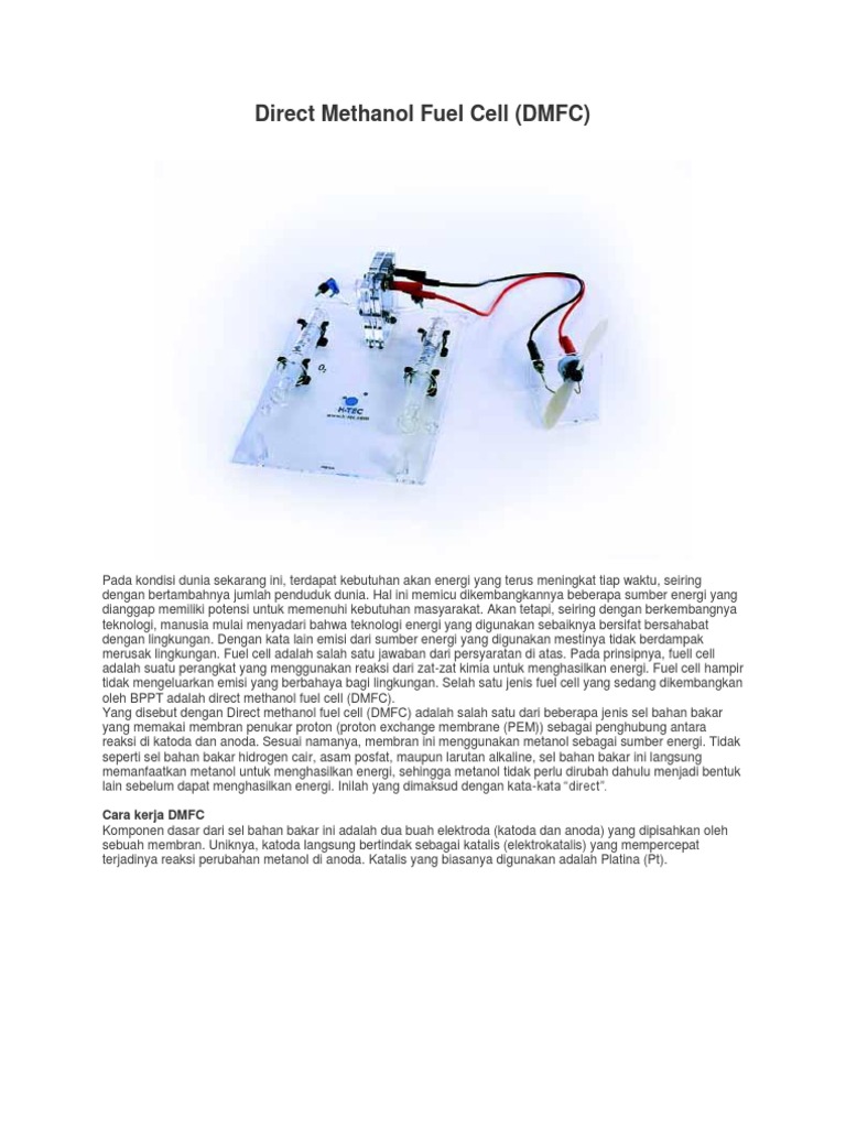 Direct Methanol Fuel Cell | PDF | Sains & Matematika | Komputer