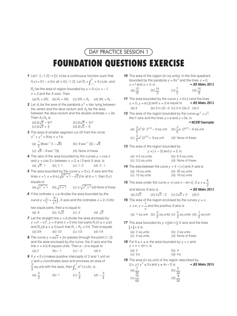 Area Bounded by The Curves | PDF | Area | Elementary Mathematics