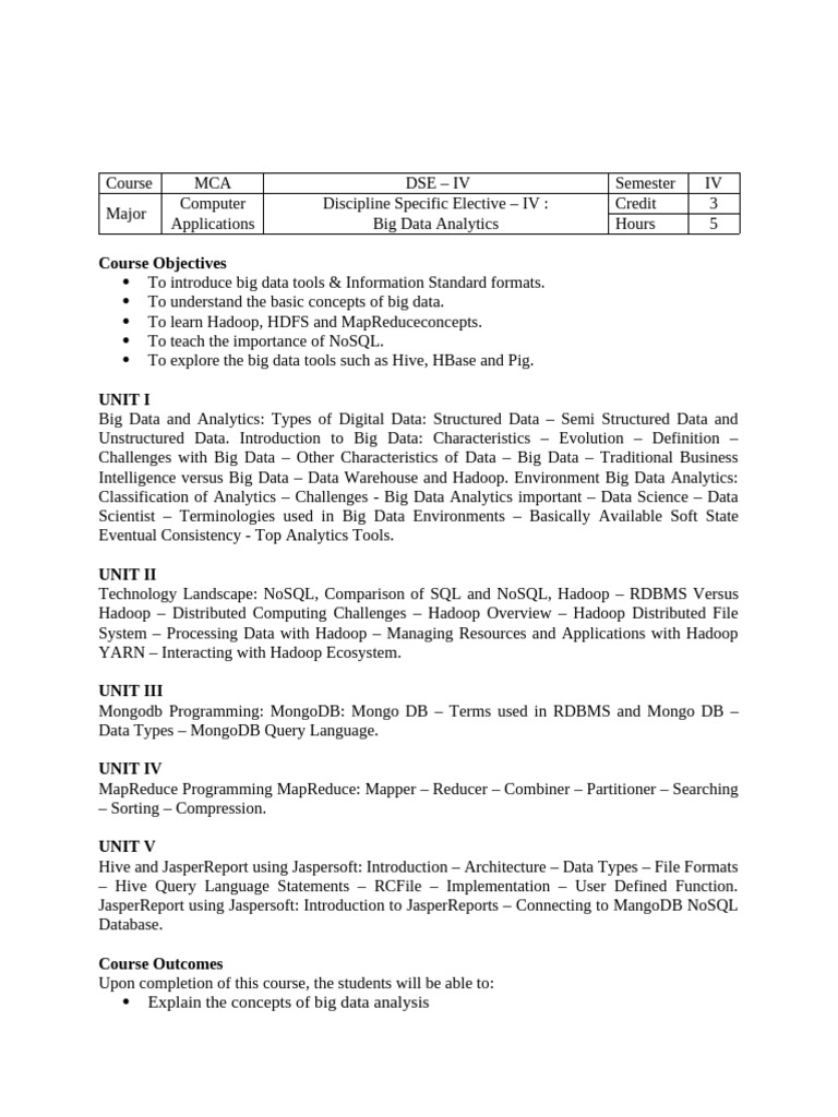 Big Data Analytics | PDF | No Sql | Big Data