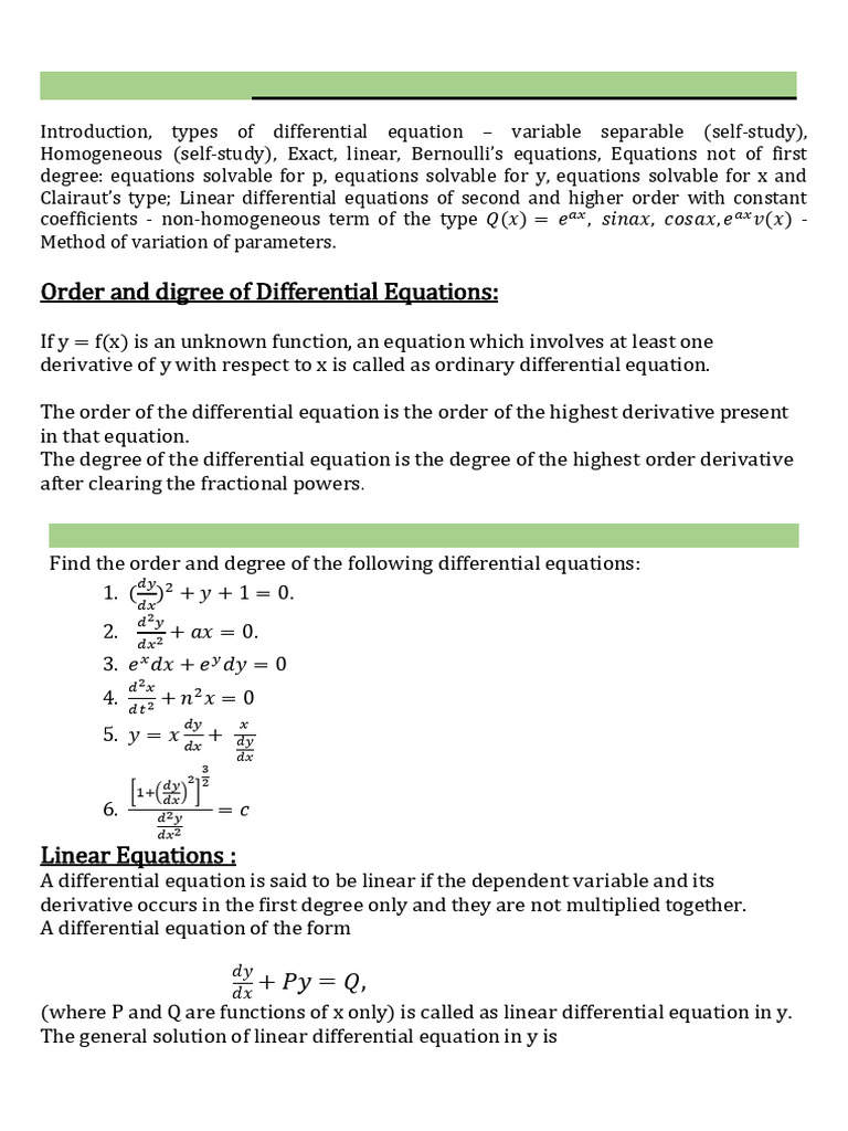 2nd Updated Module 4 - Questions Bank | PDF | Equations | Differential ...