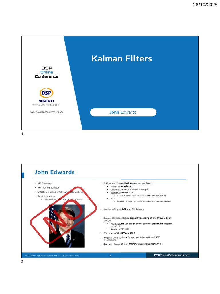 Introduction To Kalman Filters | PDF | Kalman Filter | Applied Mathematics