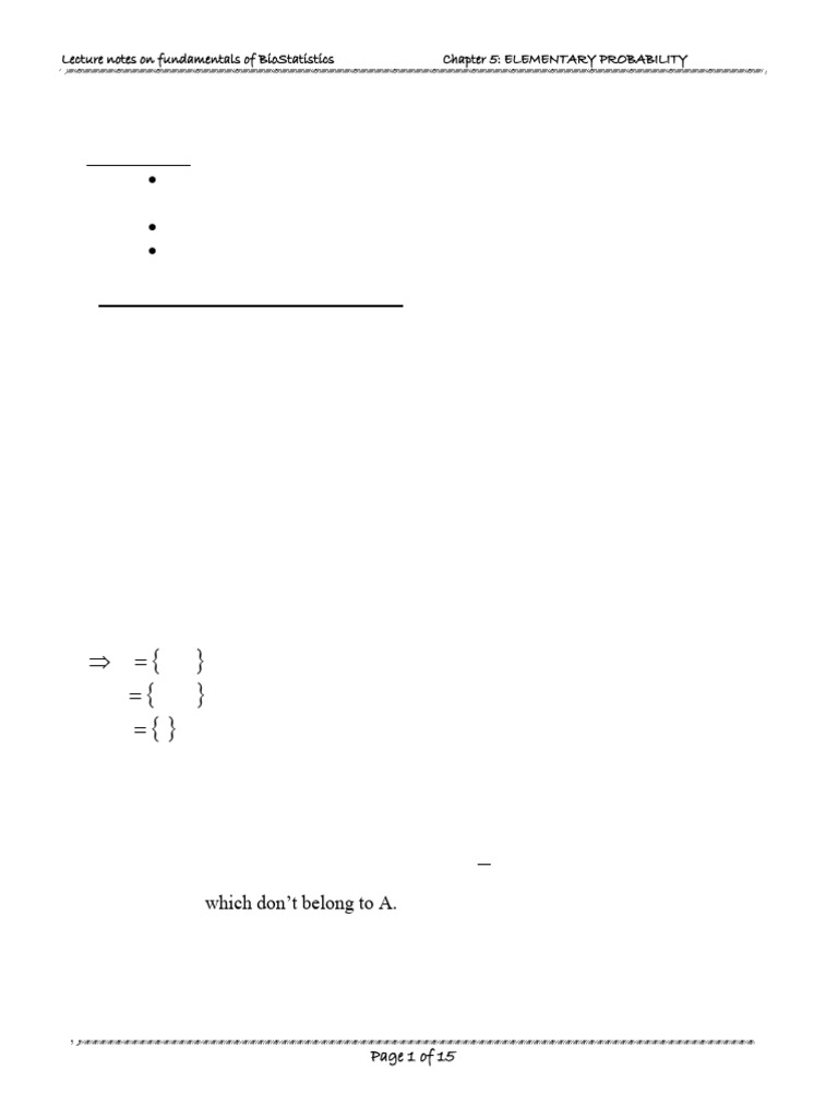 Chapter 5 Elementary Probability | PDF | Probability | Experiment