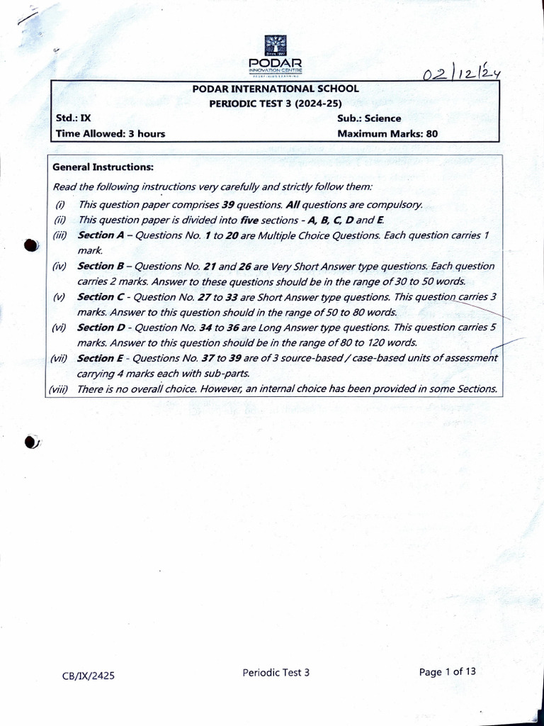 9 STD Science | PDF