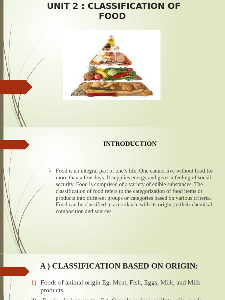 Food Classification: Types & Functions | PDF | Foods | Fat