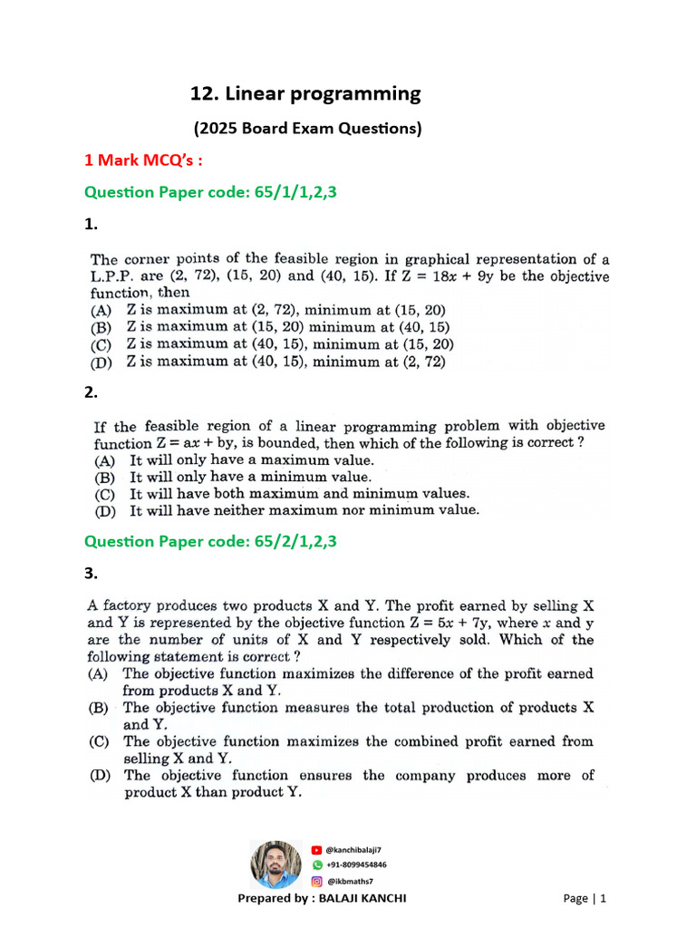 Linear Programming | PDF