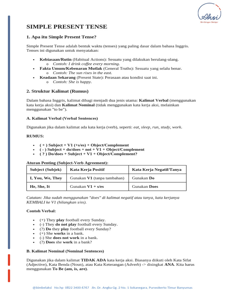 Simple Present Tense | PDF