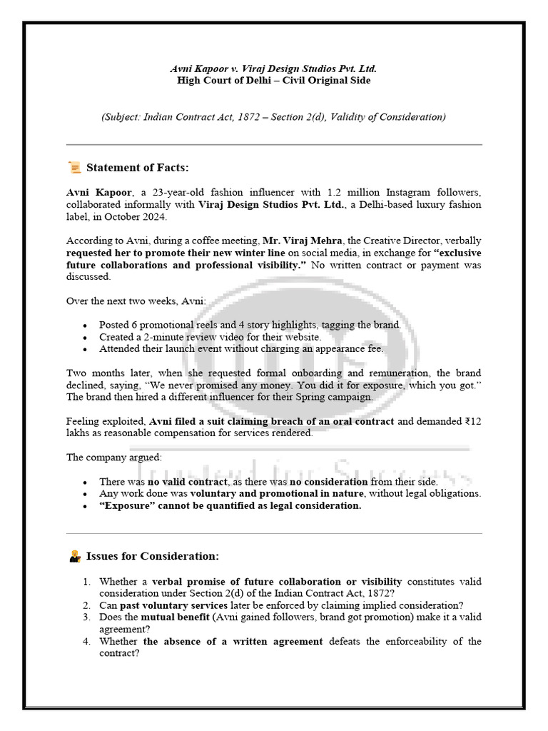 Objection Overruled Moot Court Case Study 2 | PDF