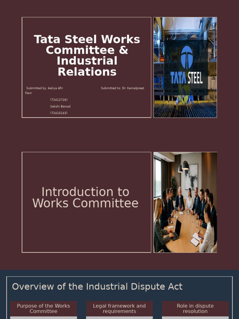 Tata Steel Works Committee Overview | PDF | Employment | Social Psychology