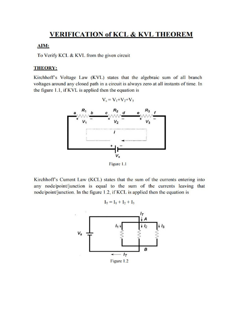 KCL and KVL Verification | PDF
