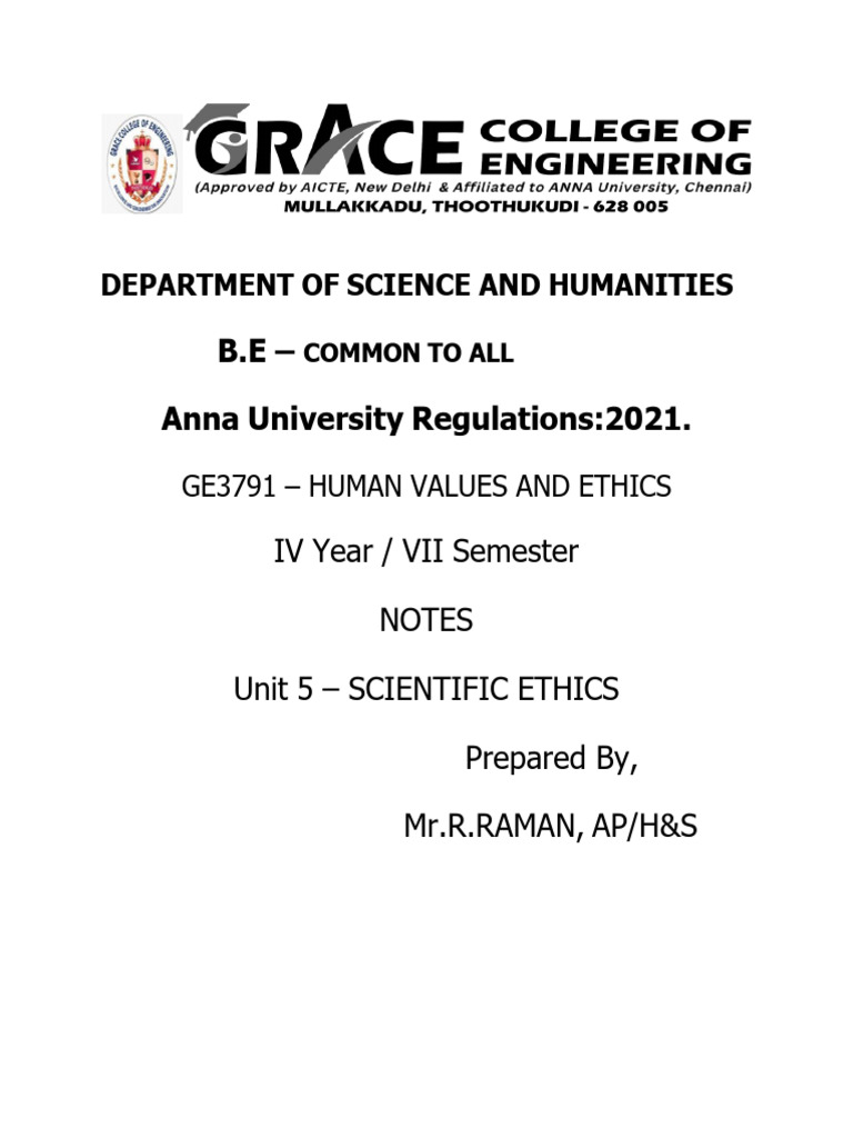 Vii H&s Ge3791 Hve Notes Unit 5 | PDF