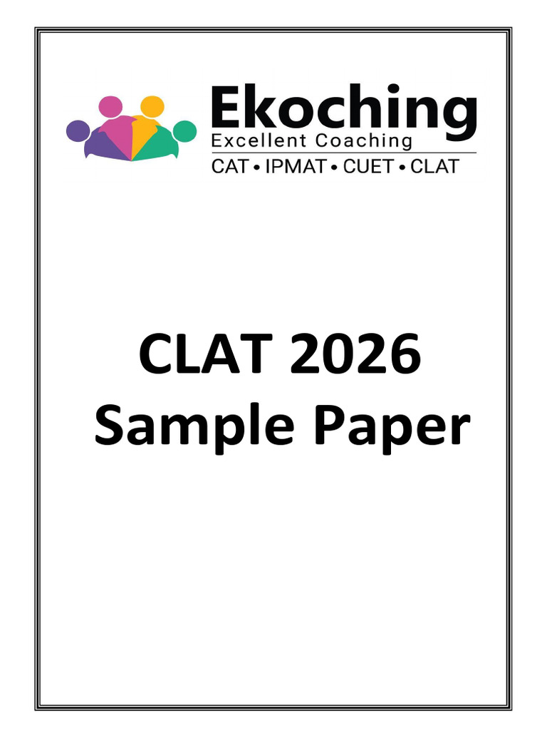 Quantitative Techniques L Sample Questions L CLAT 2026-1 | PDF